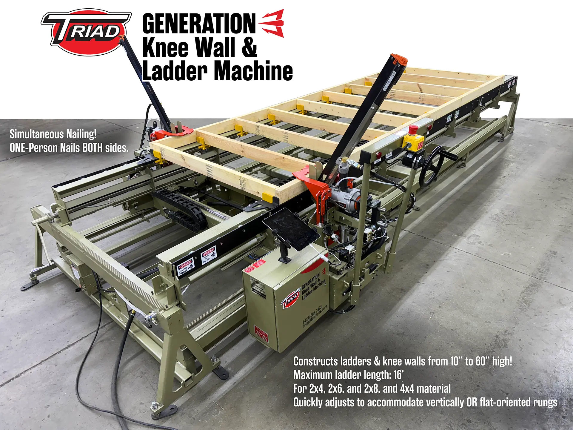 Knee Wall & Ladder Machine | Triad Machines